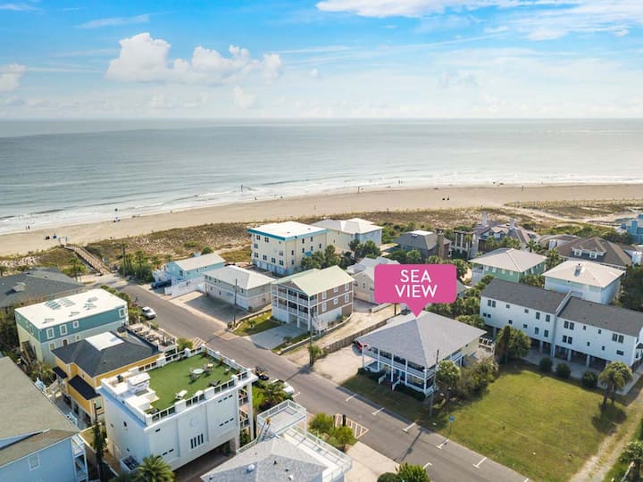 Sea View Cottage | 1/2 Block To The Beach! - Tybee Island, GA