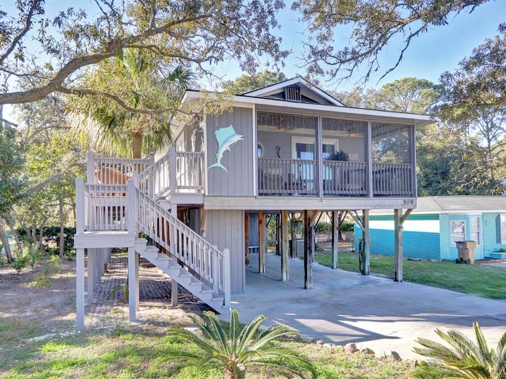 Blue Marlin - Close To Beach, Firepit, Rec Area - Tybee Island