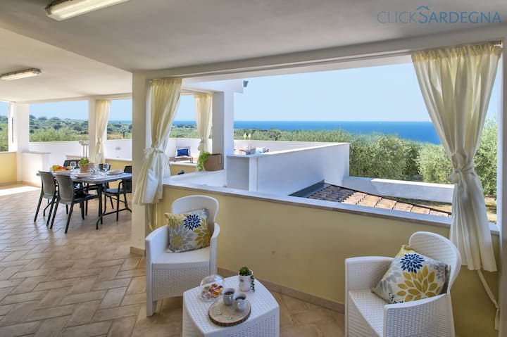 Villa Brionis Vue Mer Pour 12 Personnes 7 Chambres - Alghero