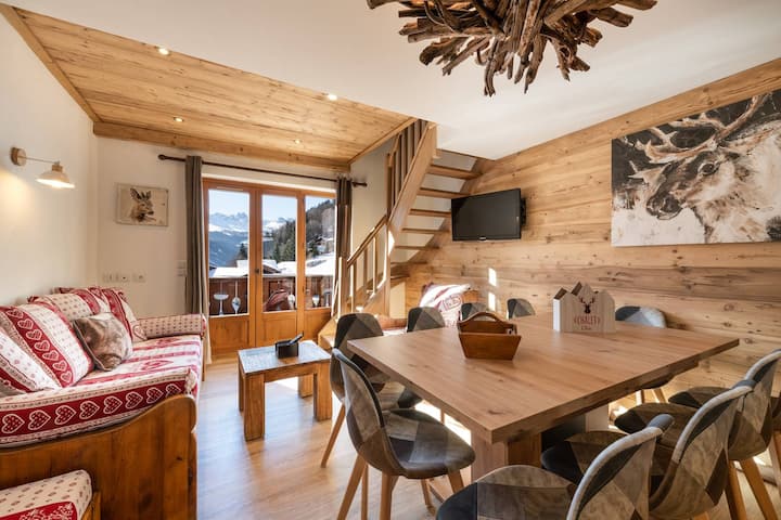 N°35 : 10 People Flat, Balcon Sud, Piscine, Sauna - Champagny-en-Vanoise