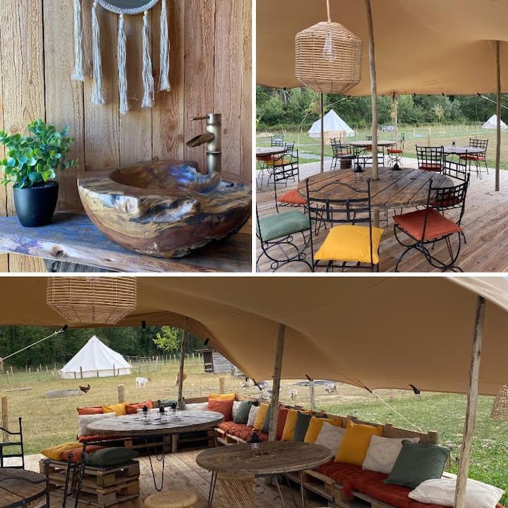 Camping La Bêle & Toile Tente L'insouciante - Dompierre-sur-Besbre
