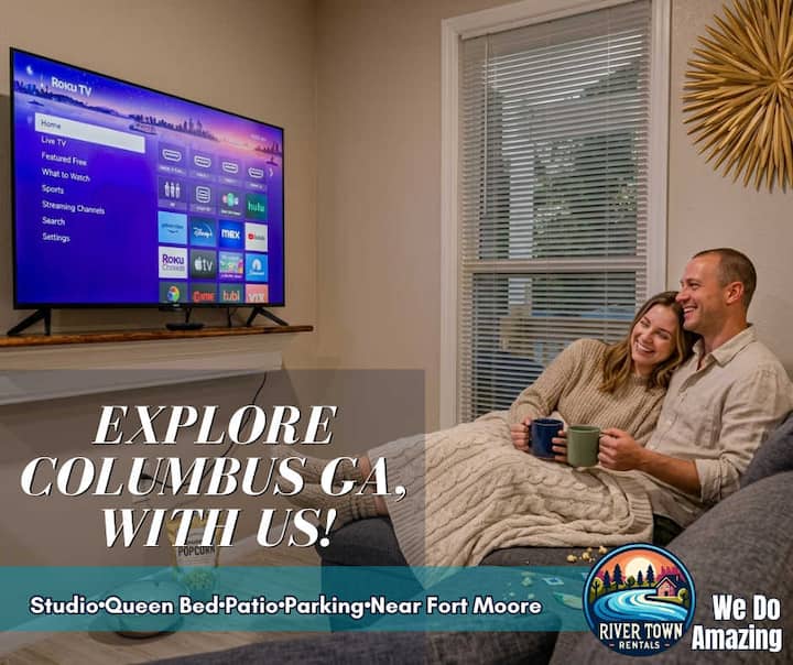 Studio•queen Bed•patio•parking•near Fort Moore - Columbus, GA