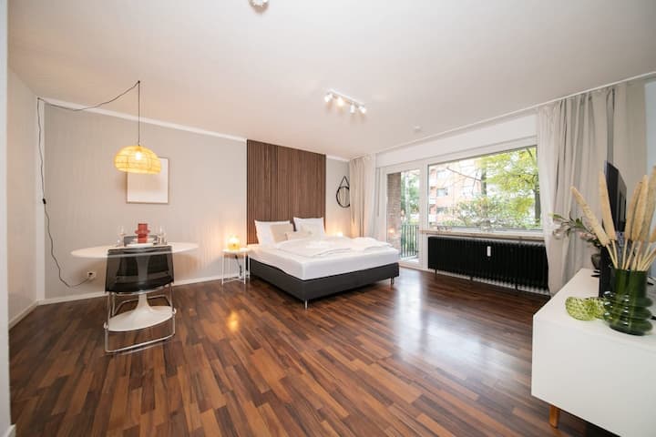 Stylish Apartment | Balkon | Küche | Messe | ÖPnv - Neuss