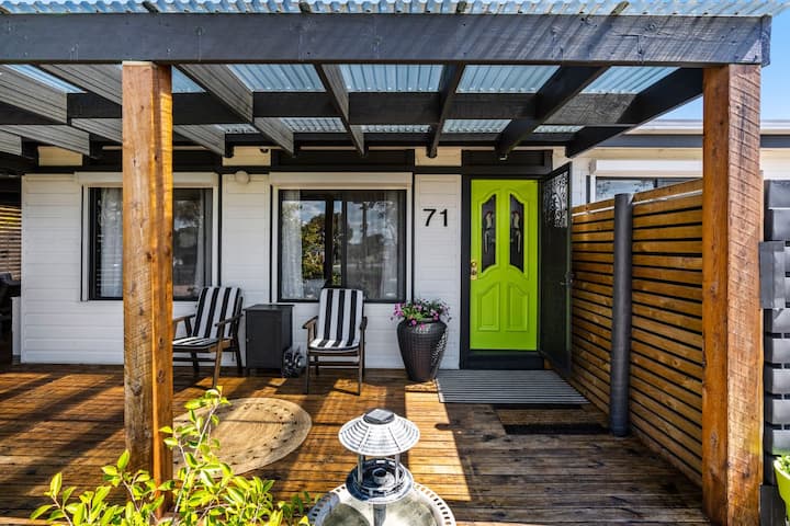 Inverloch's Lime Green Door Linen Pet Friendly - Inverloch