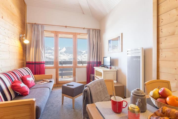 Pierre&vacances-app 4 Pers-1 Chambre-vue Montagne - La Plagne