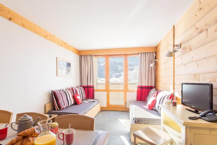 Pierre&vacances-app 7 Pers-2 Chambres-vue Montagne - La Plagne