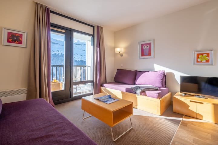 Pierre&vacances-appart 6pers-2 Chb-balcon-expo Sud - Les Carroz d'Arâches