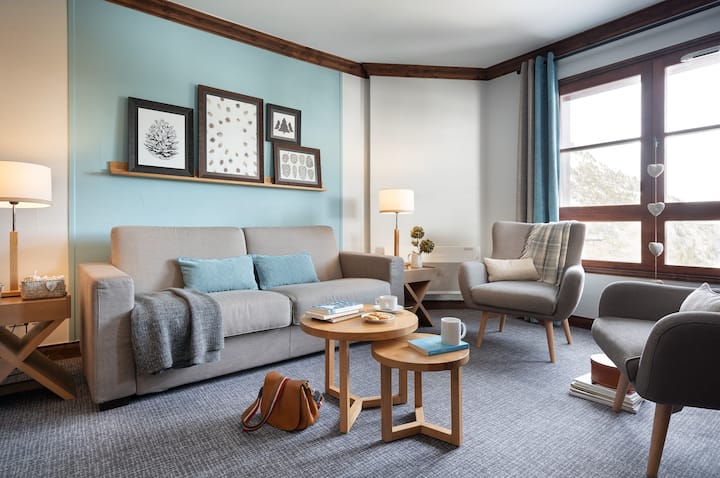 Pierre&vacances-app 4 Pers-piscine Vue Mont Blanc - Arc 2000