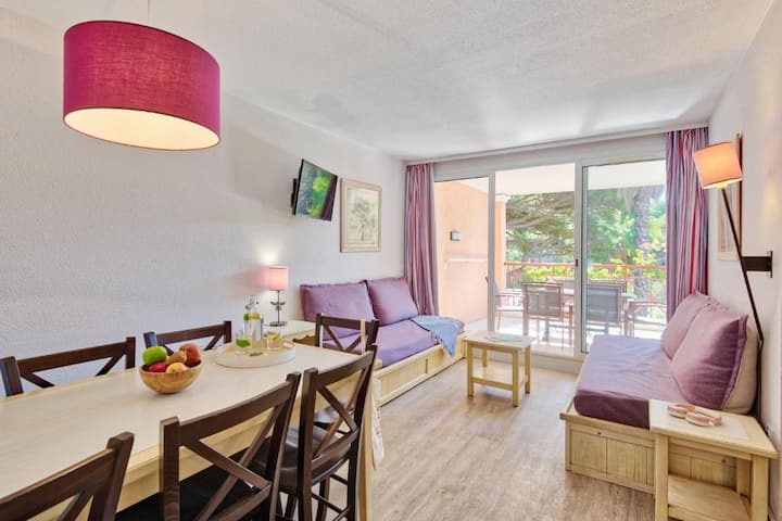 Pierre&vacances-appart 6 Pers-terrasse-rénové-clim - Plage de Porquerolles