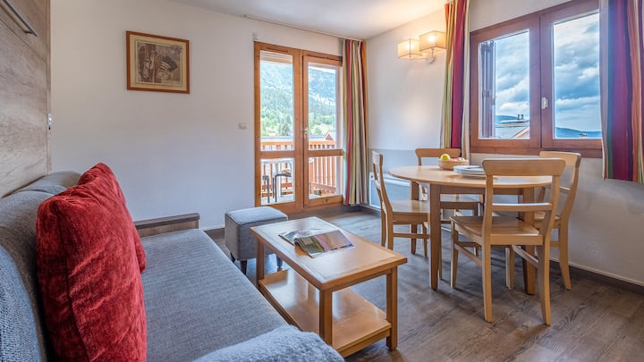 Pierre&vacances-studio 4 Pers-alcôve-vue Montagne - Méribel