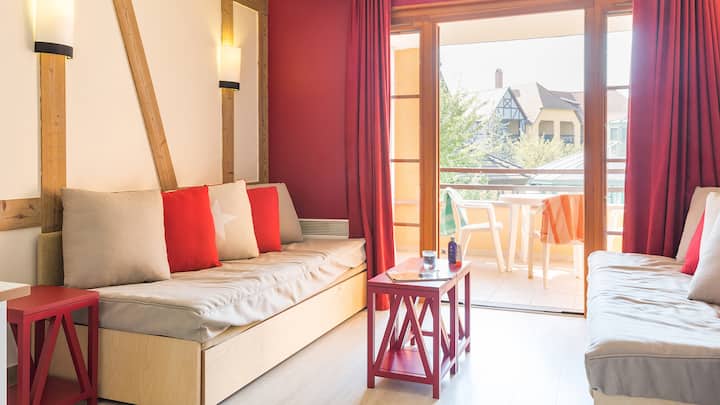 Pierre&vacances-app 4 Pers-1ch-vue Jardin - Eguisheim