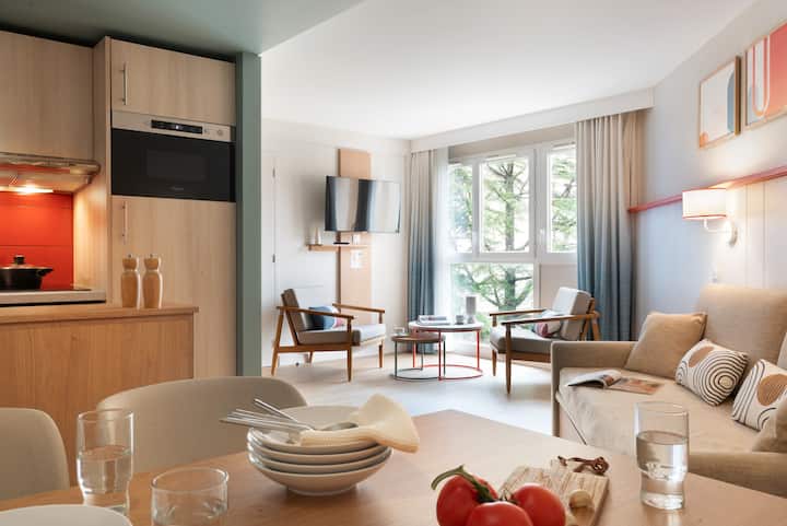 Pierre&vacances-appart6pers-1 Ch-vue Jardin-rénové - Biarritz