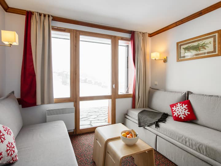 Pierre&vacances-studio 4 Pers-alcôve-vue Montagne - Peisey-Vallandry