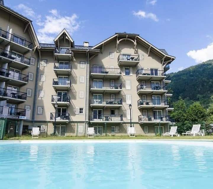Grand Panorama - 2 Bed Apt. Sleeps 6 Parking, Pool - Saint-Gervais-les-Bains