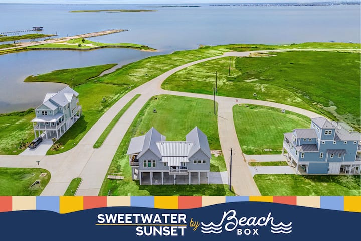 Beach House With Best West Bay Views - Galveston, TX