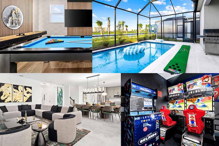 Heavenly Haven | Giant L/dr, Kitchen, Arcade, Pool - Orlando