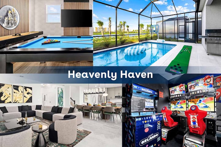 Heavenly Haven | Giant L/dr, Kitchen, Arcade, Pool - Orlando