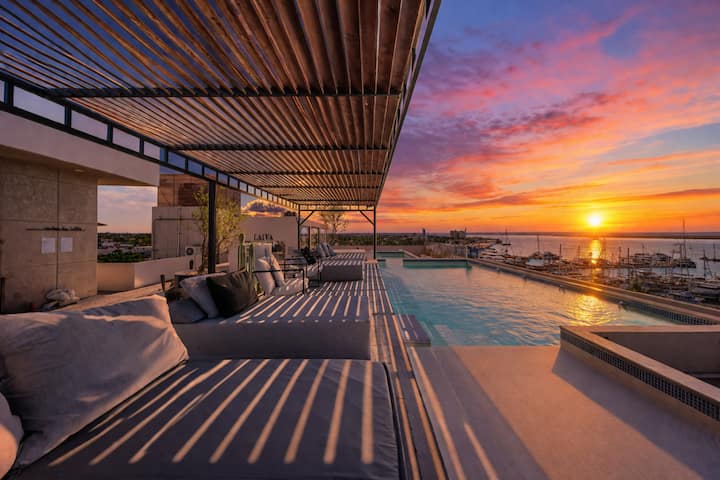 Relax With Pool, Jacuzzi And Unique Marina View - La Paz