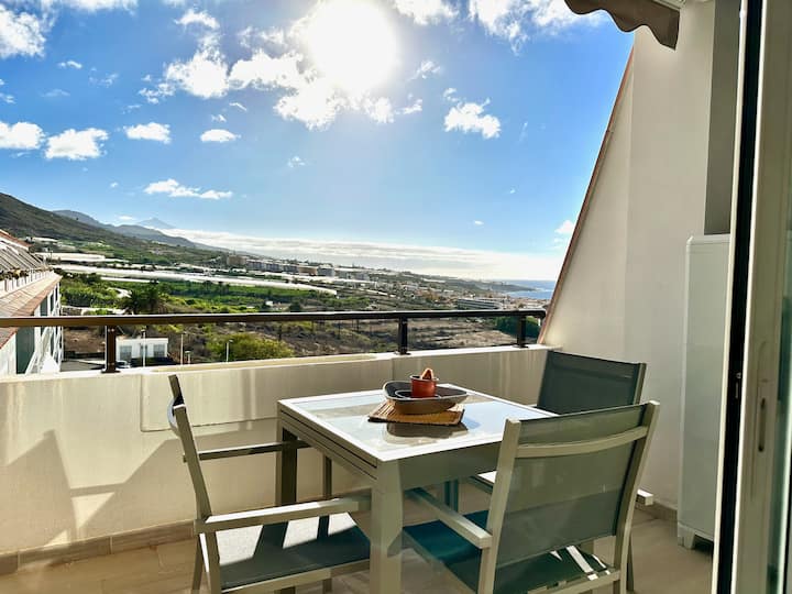 Pambnb - Cozy Seaview Apt W/ Gym & Kids Park - Tenerife