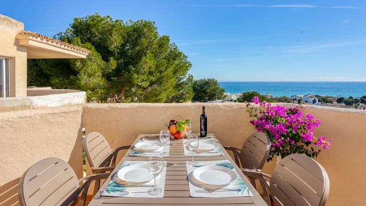 Tranquil Sea View Haven: 2br With Terrace/pool - Costa del Sol