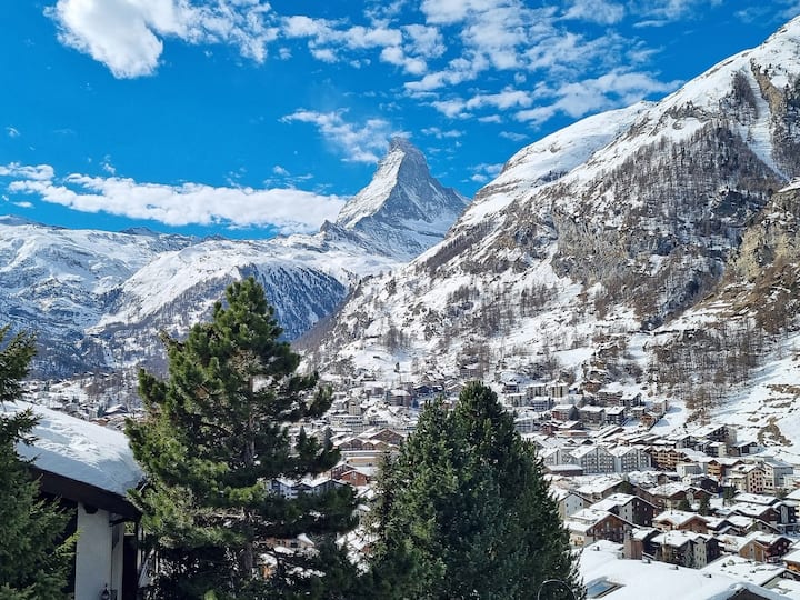 Chalet Michelangelo, Top-aussicht Garten-terrasse - Zermatt