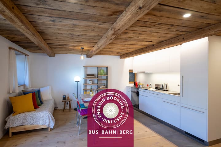 Chasa Bijou: Idyllic 3-room Apartment In The Quiet - Guarda
