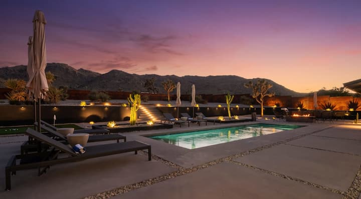 Sunset Serenity (Pool/spa/golf/ev-charger) - Joshua Tree, CA