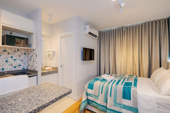 Studio Com 1 Cama De Casal E 1 Solteiro - Eco0509 - Curitiba