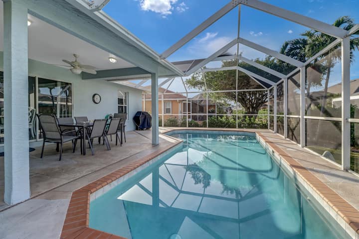 3br Pristine House W/ Heated Pool & Screened Lanai - Marco Island, FL