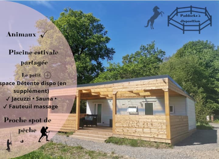 La Source - Bungalow Avec Terrasse à Eguzon - Arboretum de la Sédelle