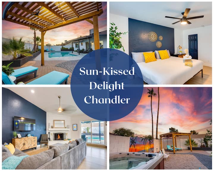 3 King Beds! Sparkling Pool And Hot Tub! - Chandler