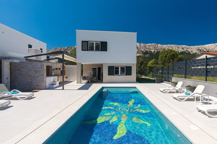 Villa Aurora With Swimming Pool And Jacuzzi - Baška