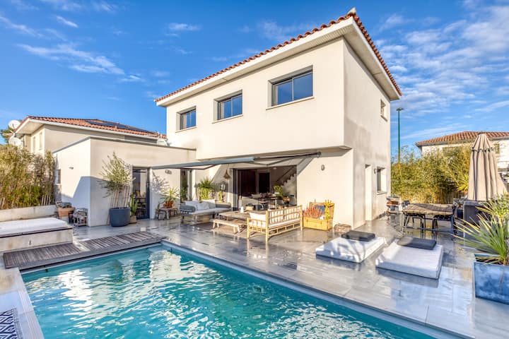 Sublime Maison Moderne Avec Piscine - Pérols