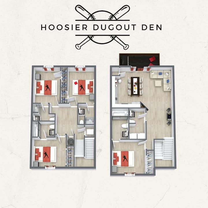 Hoosier Dug Out - 4 Bd Townhome By Iu Sports - Bloomington, IN
