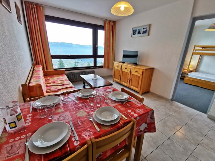 Appartement Ski-in/ski-out, Vue Vallée, 4 Pers - Les Adrets