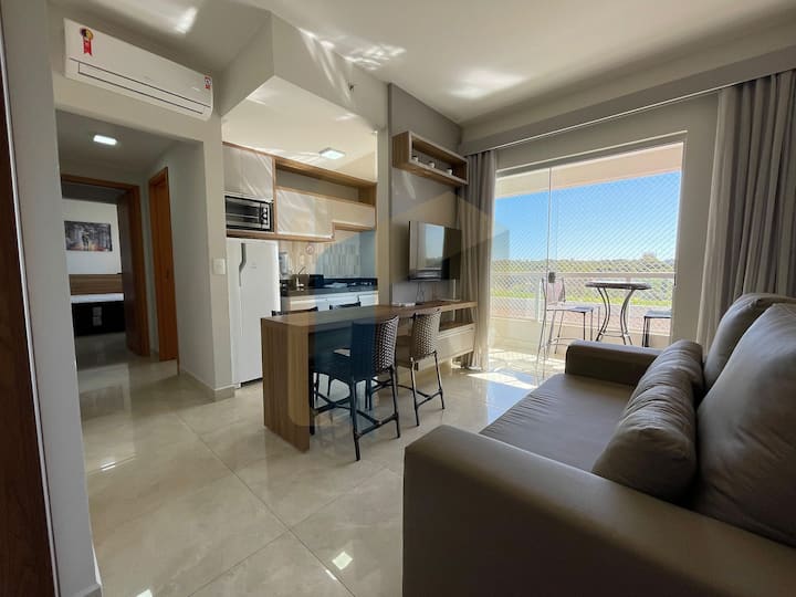 Apto 2 Quartos Com Cozinha E 4 Piscinas Termais - Caldas Novas