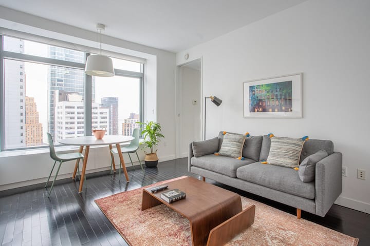 Blueground | Tribeca, Lounge & Gym, Nr Attractions - Nowy Jork, NY