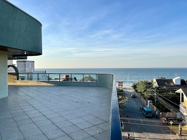 B192 Ampla Cobertura 5 Quartos C/ Vista Para O Mar - Bombinhas