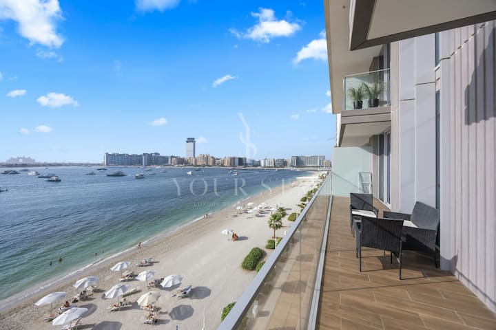 Serene 2br Haven | Floor-to-ceiling Sea Paradise - Dubai