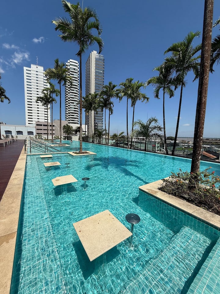 Apê Mandarim Belém, 11º Andar-wifi-garagem-piscina - Bethlehem, PA