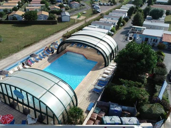 Zecamping 4* Mobil Home 26m² Piscine - L'Aiguillon-sur-Mer