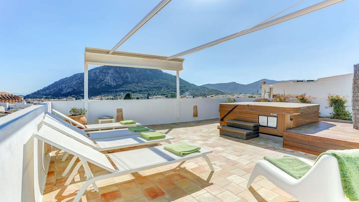 Modern Townhouse With Jacuzzi In Pollensa - Mallorca