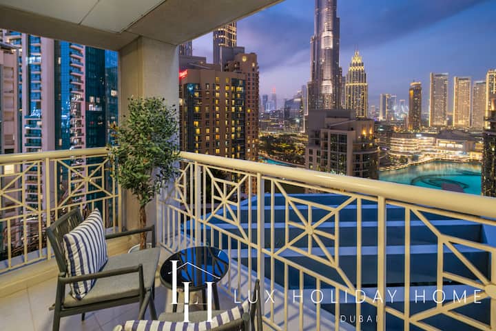 Lux | The Burj Khalifa Fountain View Suite - Dubai
