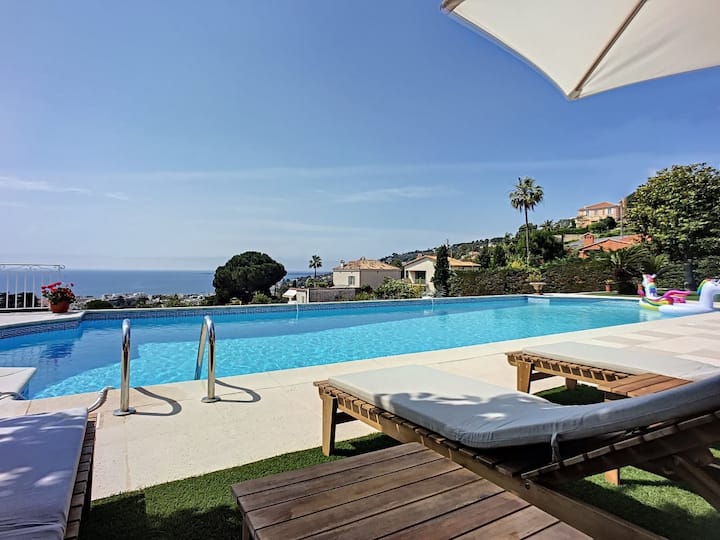 Villa Nostrodamo With Panoramic Sea View - Juan-les-Pins