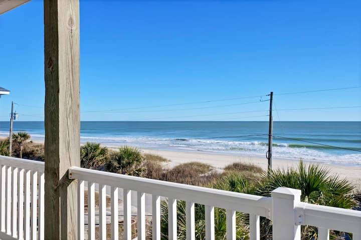Oceanfront Oasis W/pool, Steps To Quiet Beach! - Surf City, NC