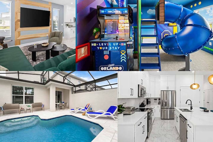 Villa Azure | New Home W Video Game Br, Near Parks - Orlando, FL