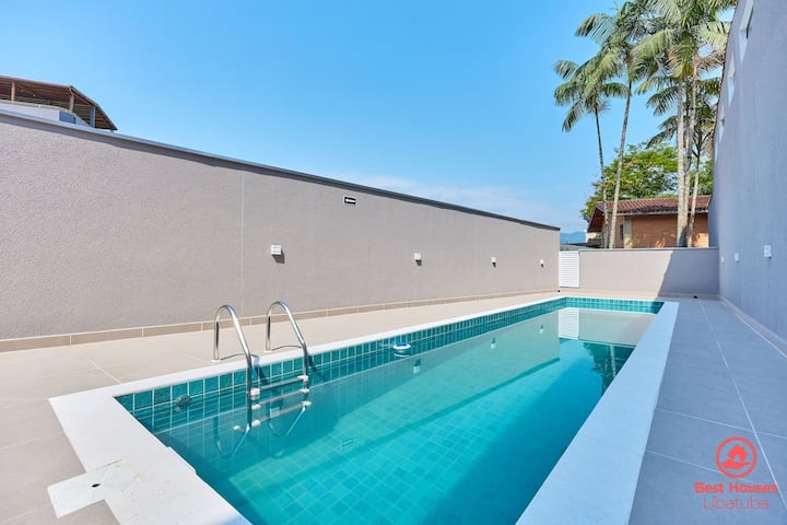 Bh11: 1 Quadra D Praia, Ar, Churrasqueira, Piscina - Ubatuba