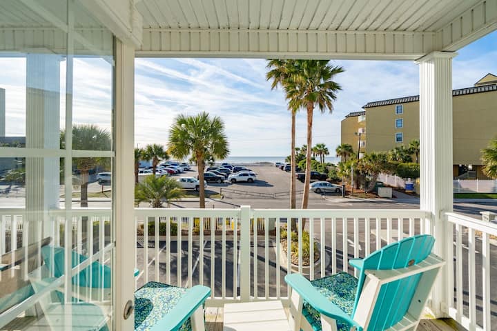 Balcony, Ocean View, Pool, Steps To Beach! - Pw 2a - Folly Beach, SC