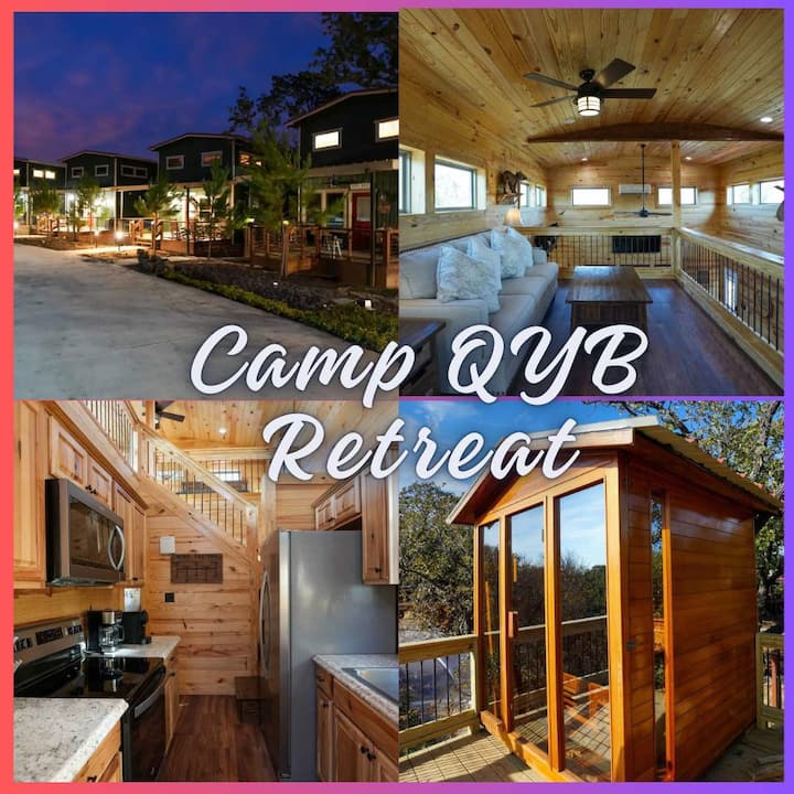 Campqyb- Modern Lux Cabin, Hot Tub, Firepit, Sauna - Runaway Bay, TX