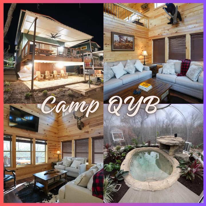 Campqyb- Modern Lux Rustic Cabin, Hot Tub, Firepit - Lake Bridgeport, TX